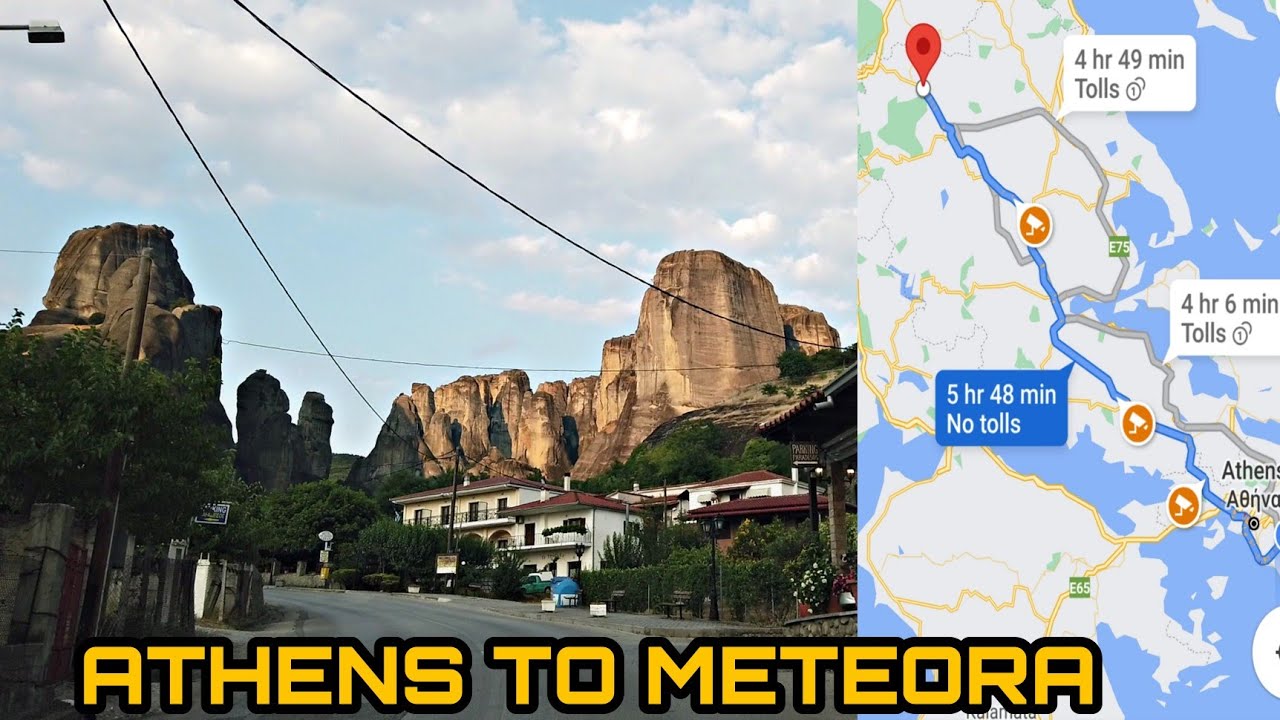 DRIVE TO METEORA FROM ATHENS AIRPORT || GREECE TRIP 2021 - YouTube