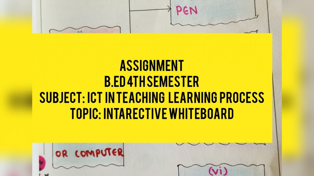 Interactive Whiteboard Assignment for B.ED|| ICT in teaching learning process assignment | HUP ...
