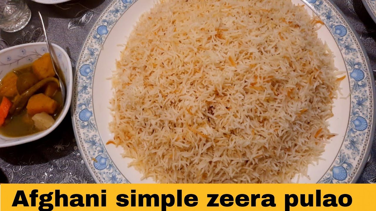 Afghani Zeera Rice | Cumin rice recipe | Afghani simple pulao recipe ...