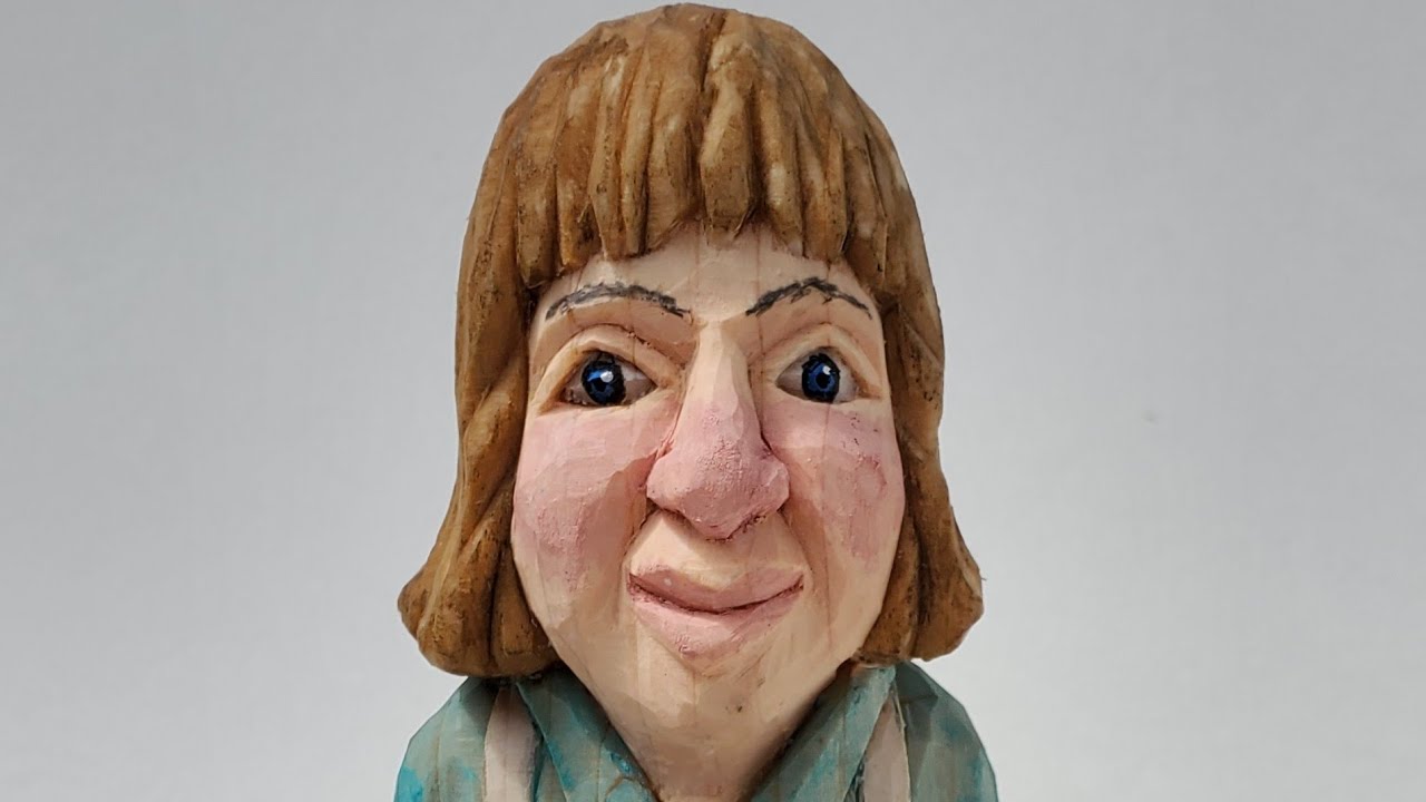 Whittling a Female Face - YouTube