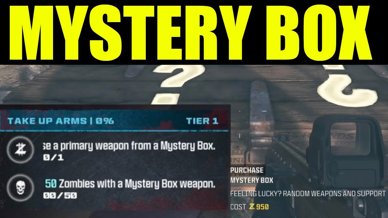 how to "Purchase a primary weapon from a mystery box" | MWZ "take up ...
