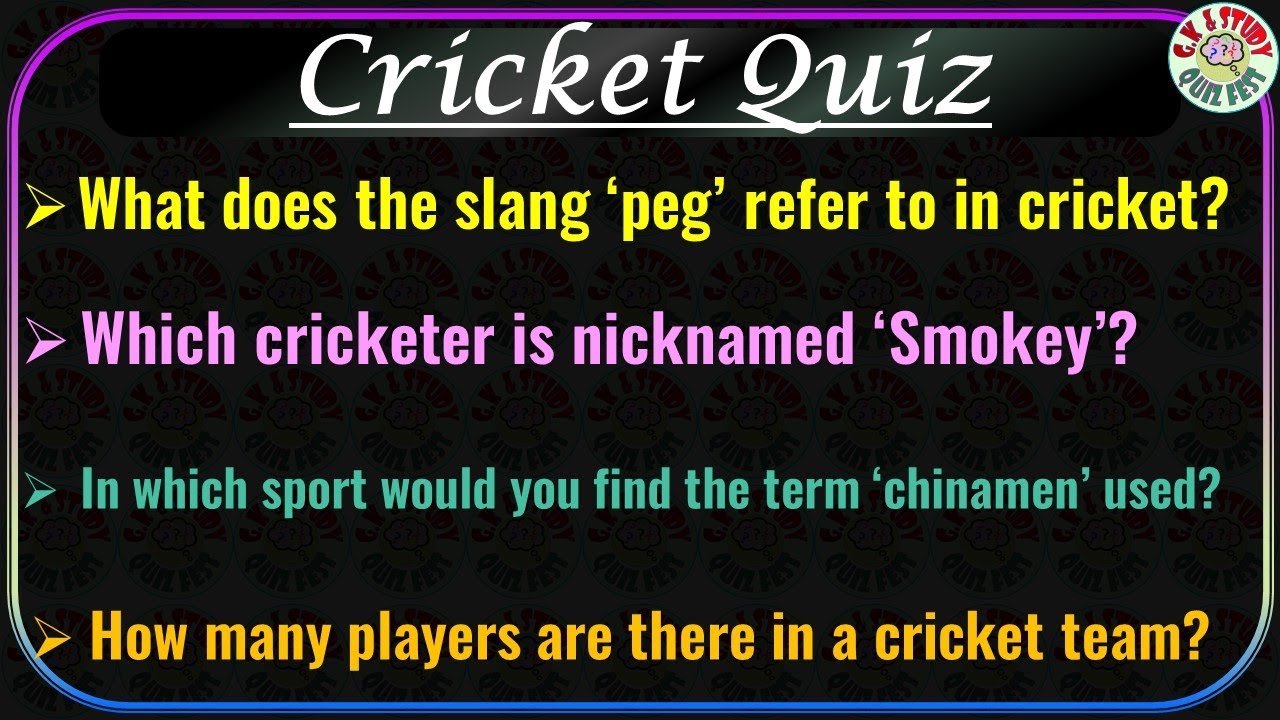 Sports GK Quiz - Cricket GK quiz - Cricket gk quiz questions and ...