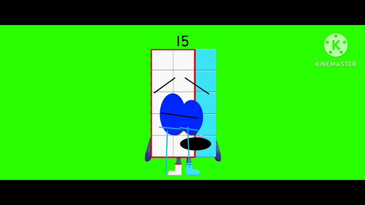 numberblocks 15 crying green screen - YouTube