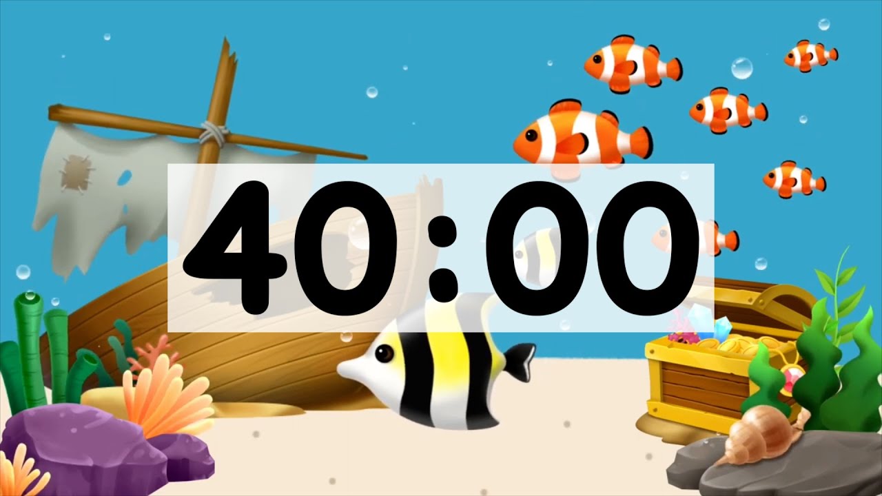 40 Minute Countdown Timer Alarm Clock With Music, Timer for Kids Animal ...