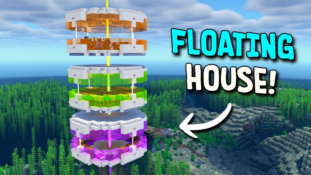 Floating House Minecraft Project Floating House Creative Mode