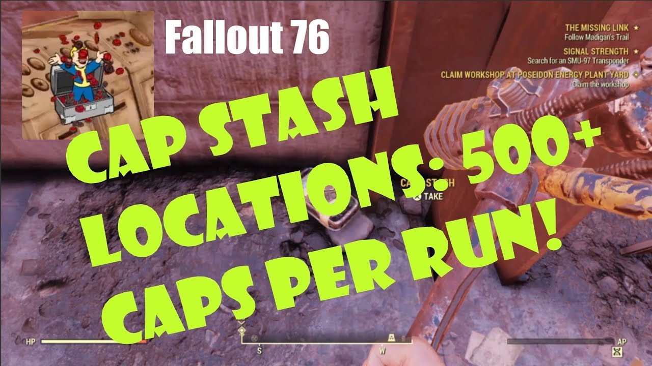 [Fallout 76] Caps Stash Farming: 500+ Caps Per Run! - YouTube