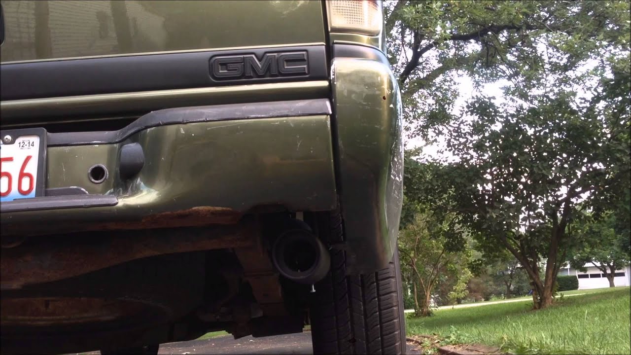 2001 GMC Jimmy 4.3L Vortec V6 with Flowmaster 40 series - YouTube