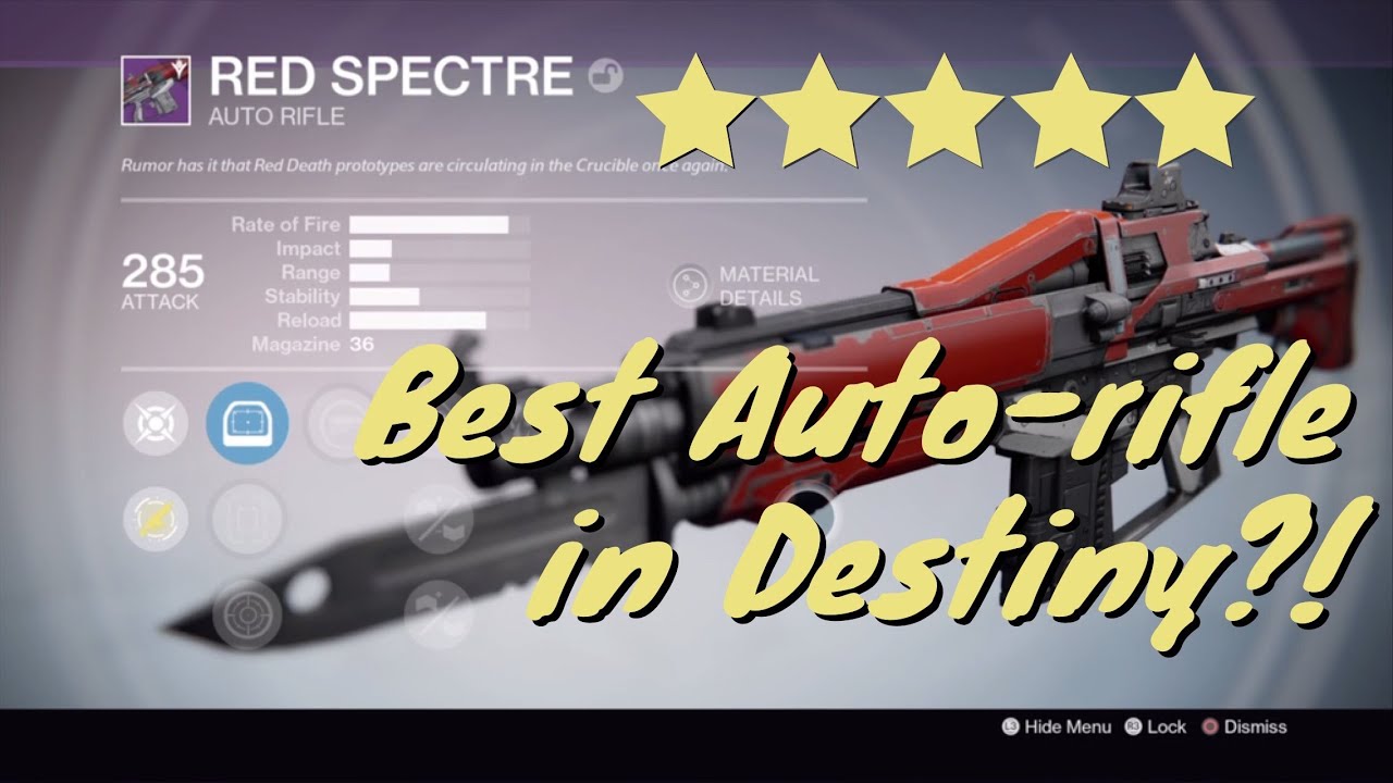 Best Auto-Rifle In Destiny?! Red Spectre Legendary Auto-Rifle First ...