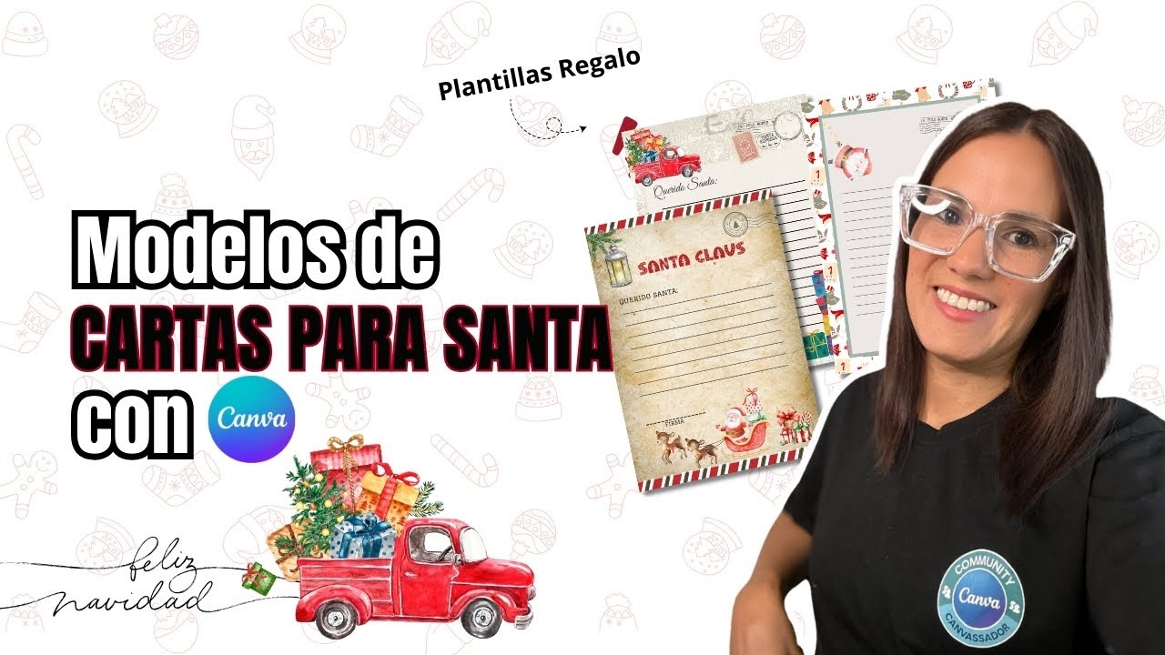 Modelos de cartas para santa con Canva - Carta para niño Jesús - YouTube
