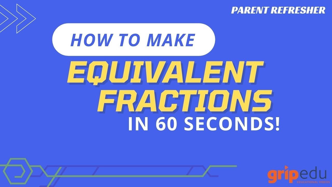How to Make Equivalent Fractions - IN 60 SECONDS! - YouTube