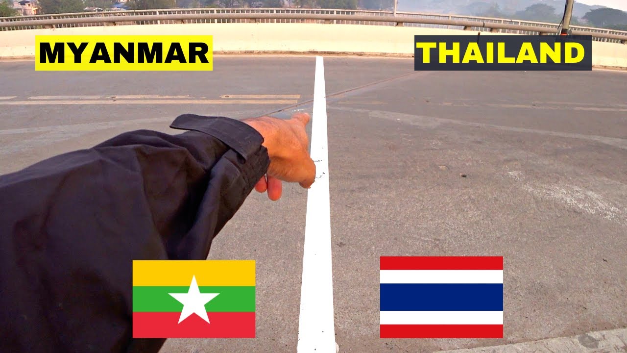 Border Crossing On Foot Thailand To Myanmar | Mae Sot To Myawaddy - YouTube