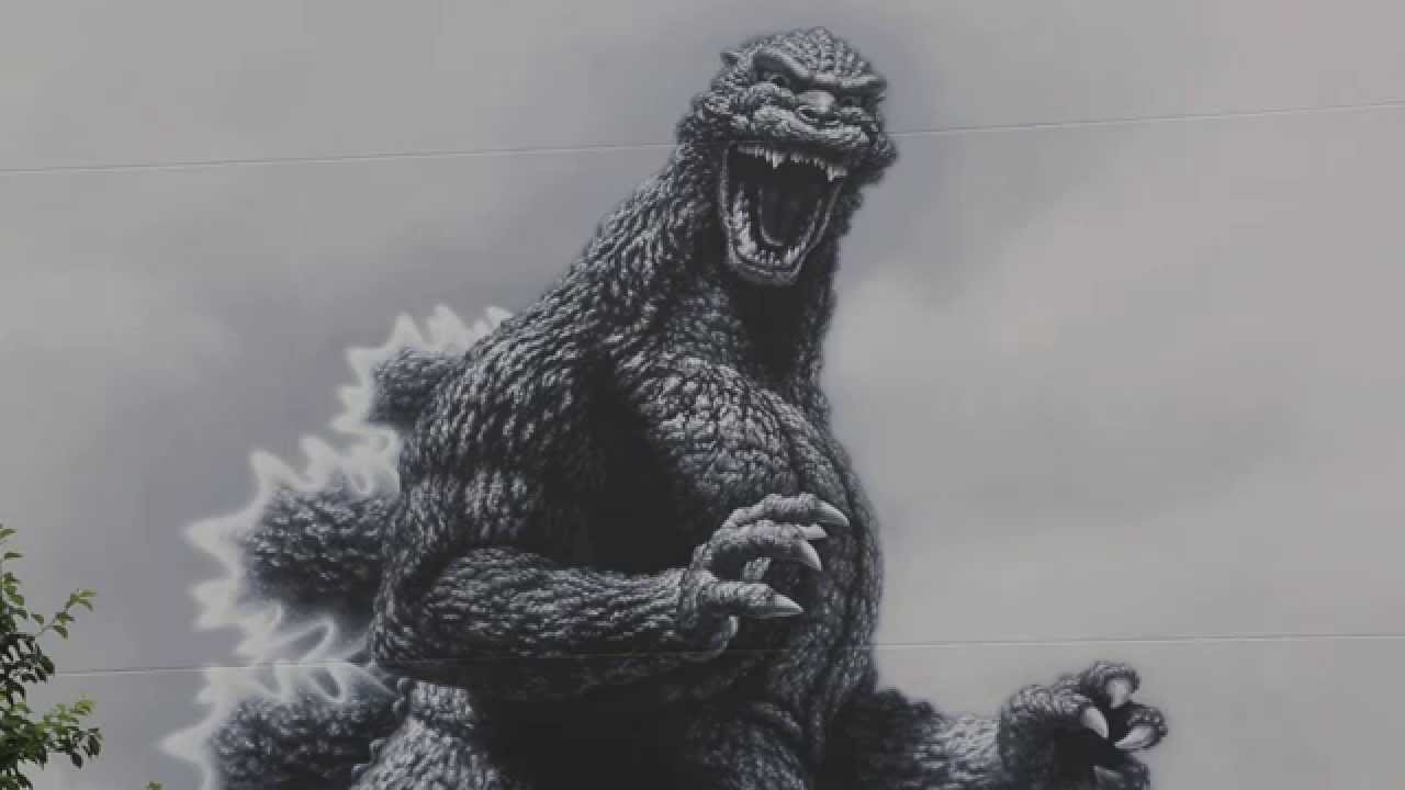 "On your side" GODZILLA wall painting original short movie. - YouTube