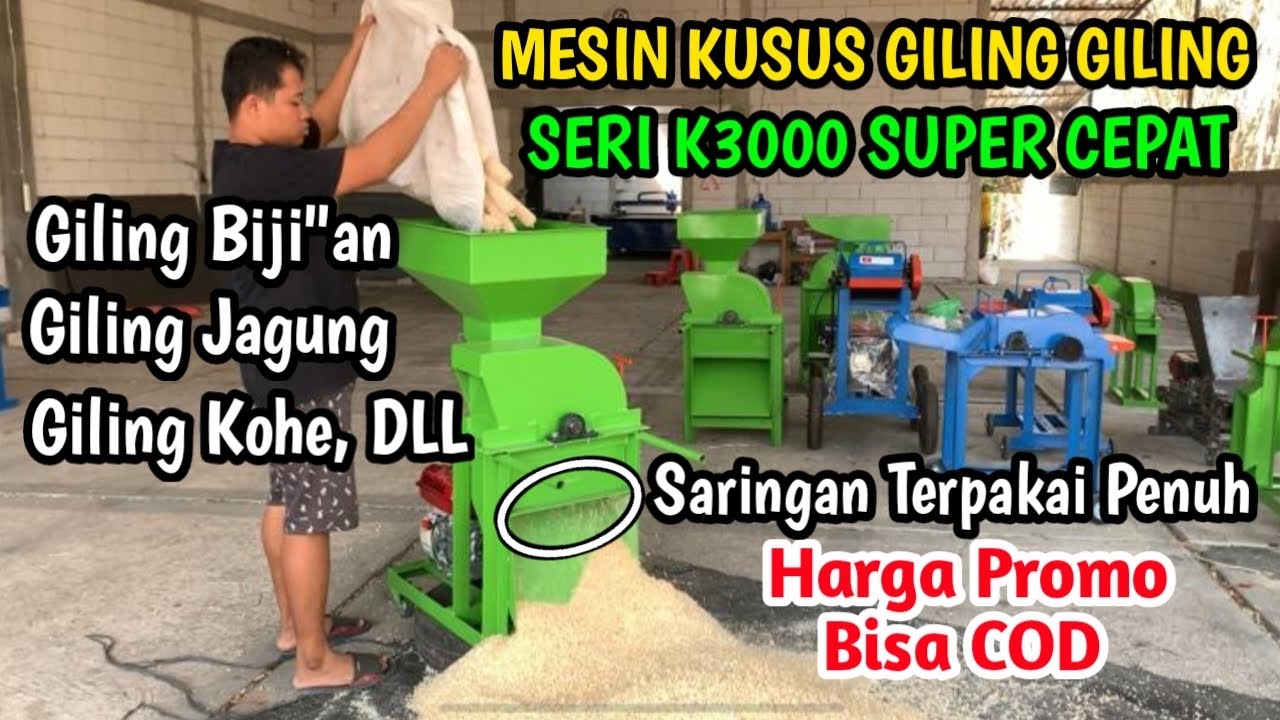 Mesin Giling Seri K3000 Untuk Giling Biji”an, Jagung, Kohe DLL # ...