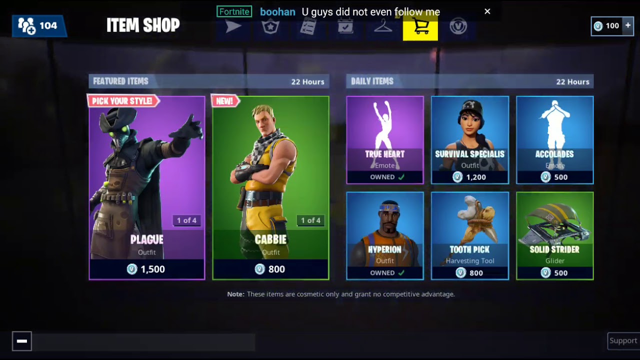 Fortnite shop 1/29 /19 - YouTube