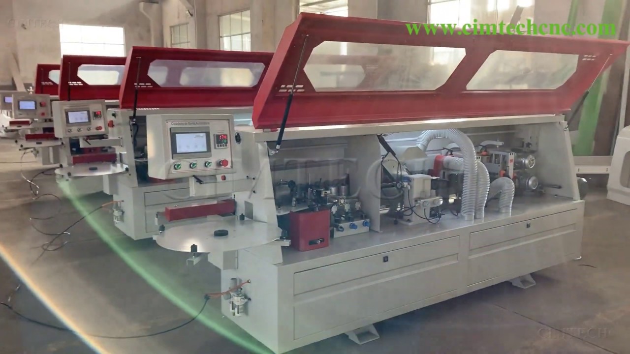Edge banding machine, cabinet edge banding woodworking machines - YouTube