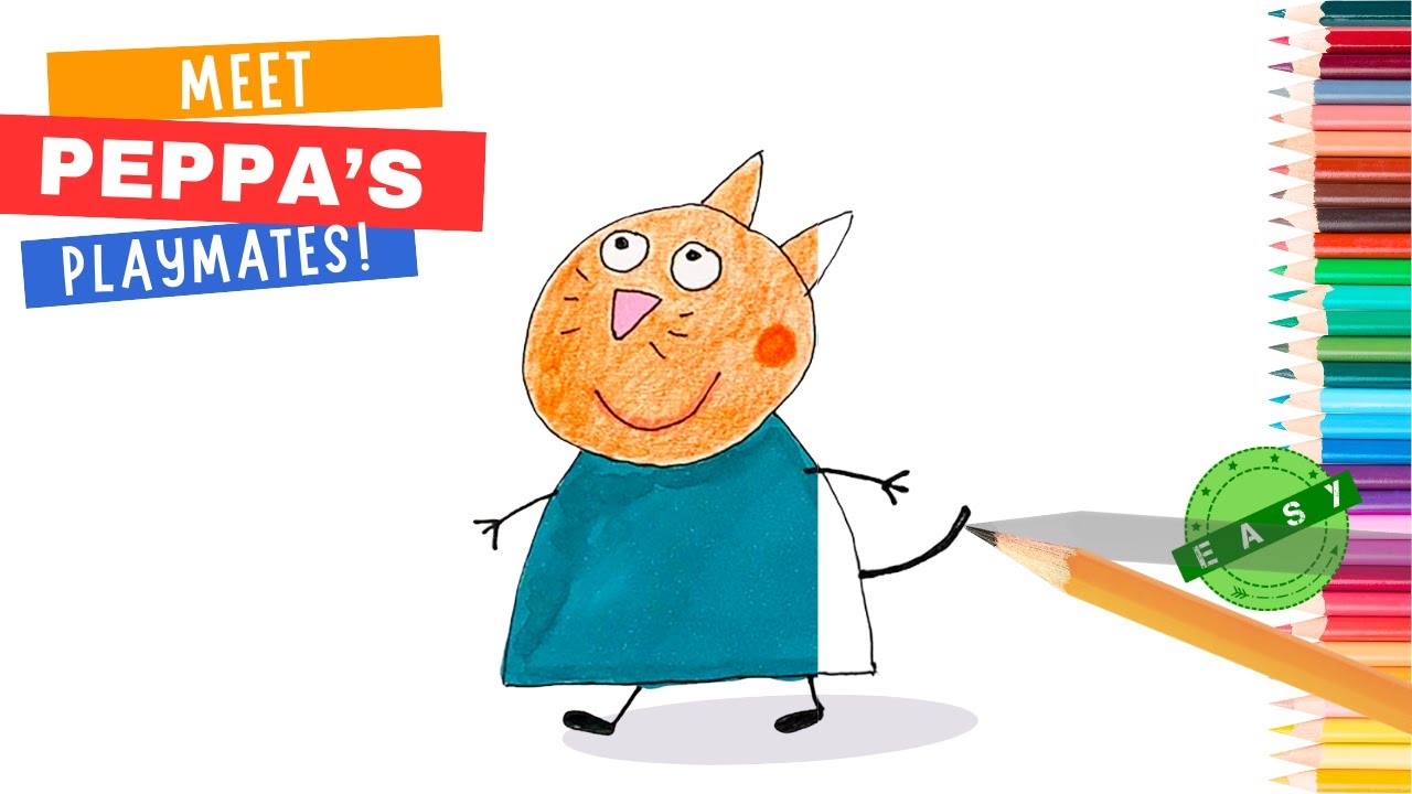 How to Draw Candy Cat Step by Step (from Peppa Pig)! - YouTube