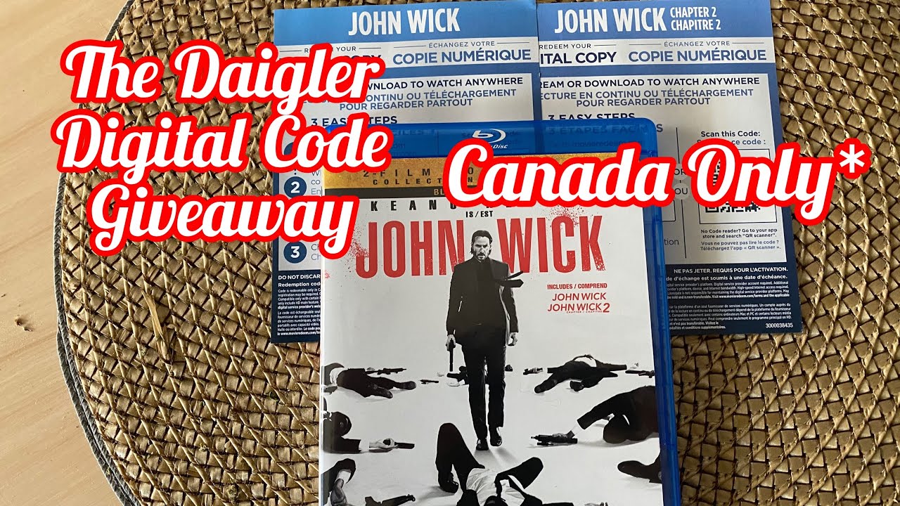 John Wick 1 & 2 Digital Code Giveaway - YouTube