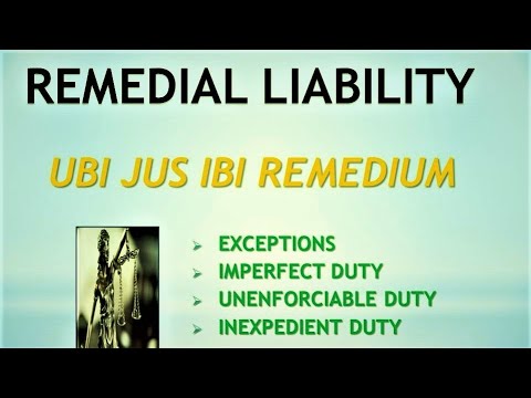Remedial Liability | Ubi Jus Ibi Remedium - YouTube