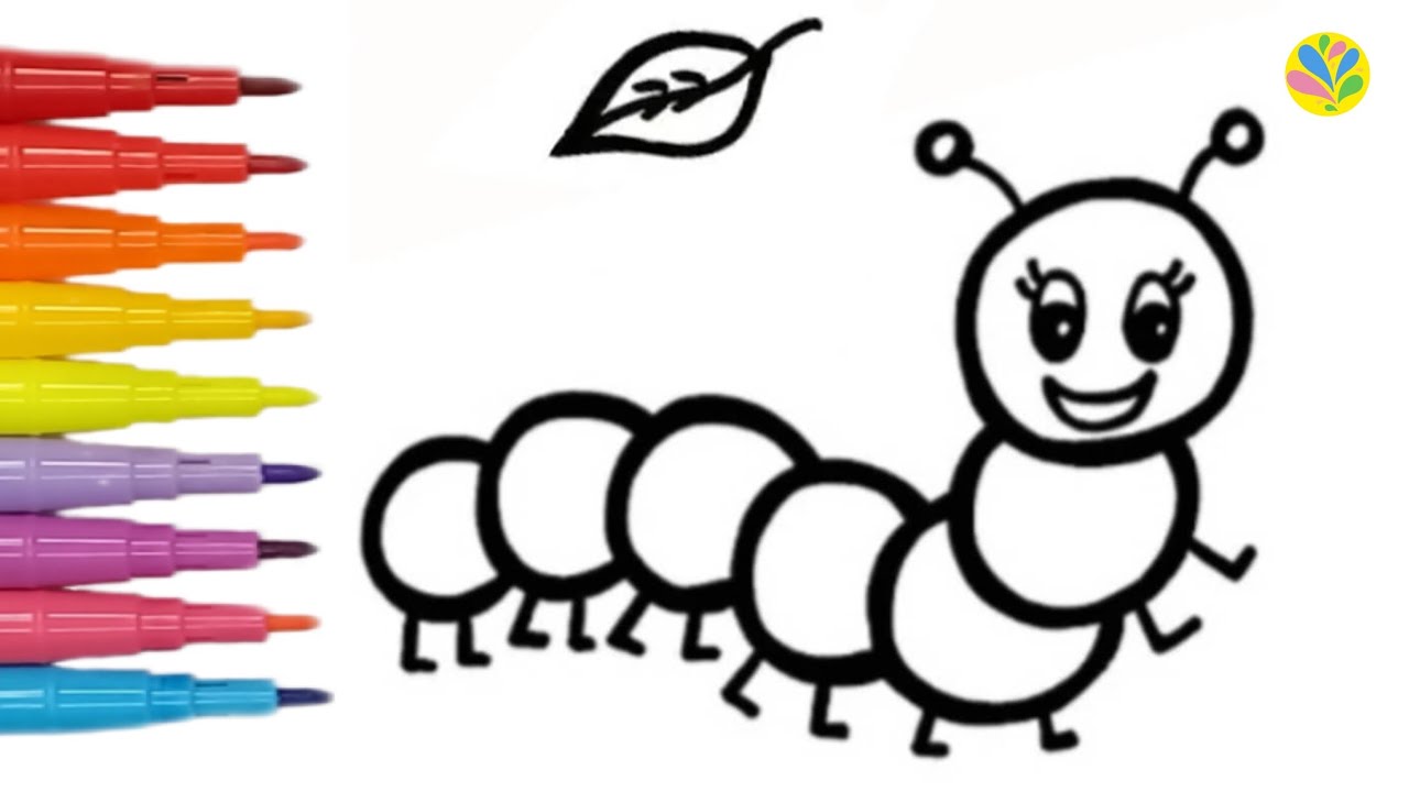 Silkworm Drawing, Painting and Coloring For Kids and Toddlers _Child ...