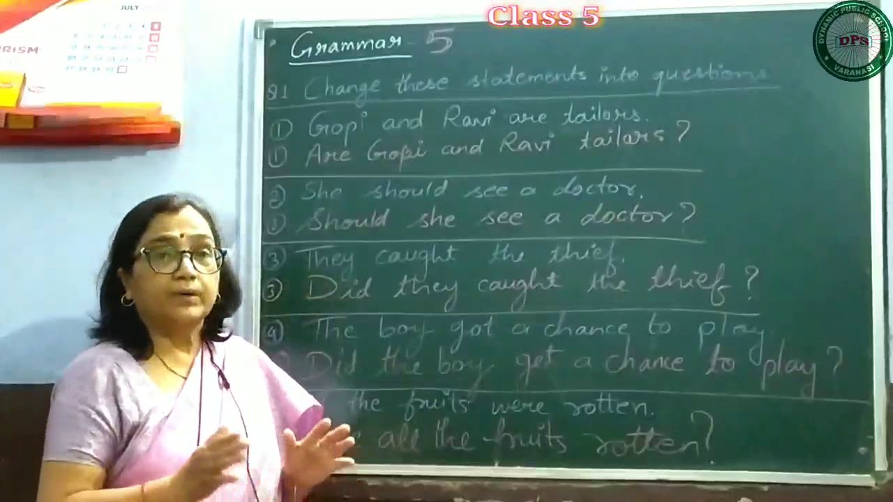 LEARN HOW TO CHANGE STATEMENT INTO QUESTION CLASS 5 - YouTube