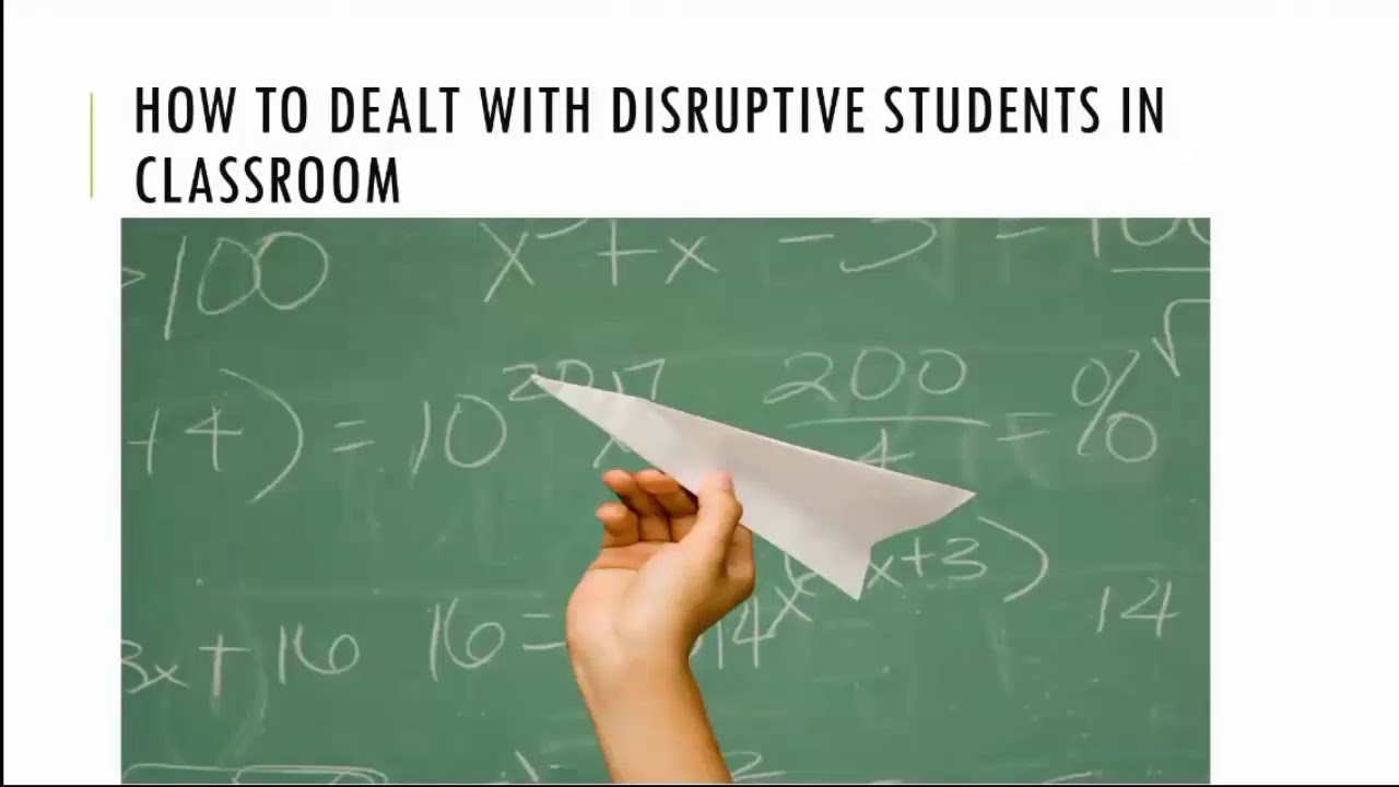 HOW TO MANAGE DISRUPTIVE STUDENTS IN CLASSROOM - YouTube