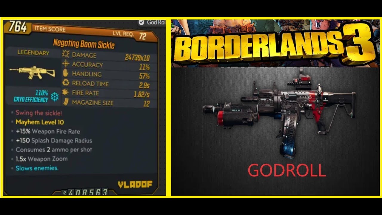 Borderlands 3: Boom Sickle - GODROLL Edition! Get your Boom Sickle in ...