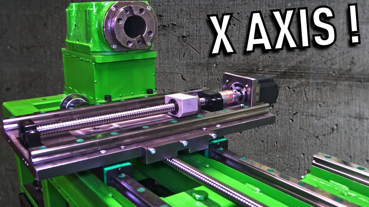 X Axis Drive System! - DIY CNC Metal Lathe Build! #11 - YouTube
