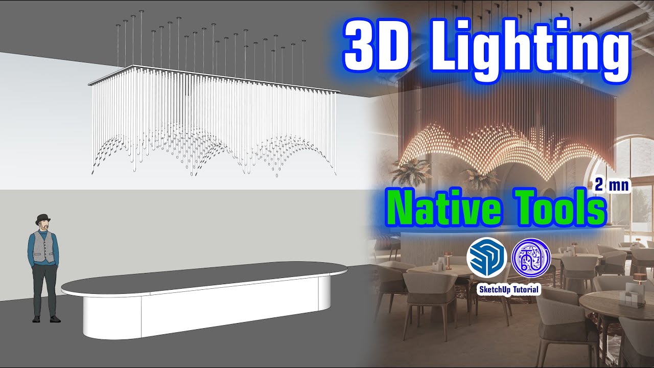 Step-by-Step Lighting Model in SketchUp | No Plugins Needed! - YouTube