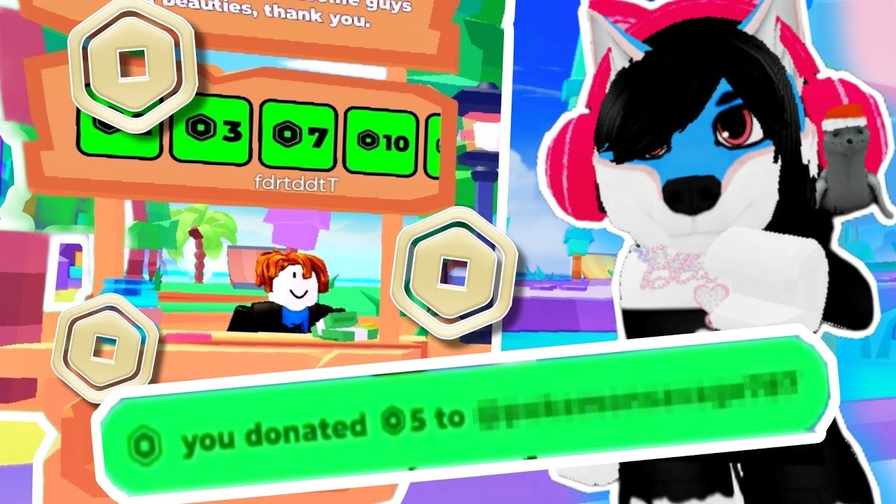 Donating 20 Robux to Strangers | ROBLOX Pls Donate - YouTube