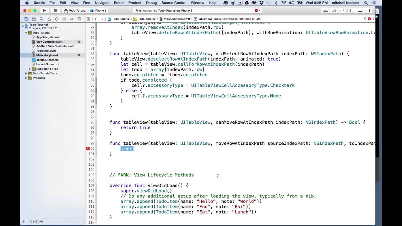 15 TableView Move Rows - YouTube