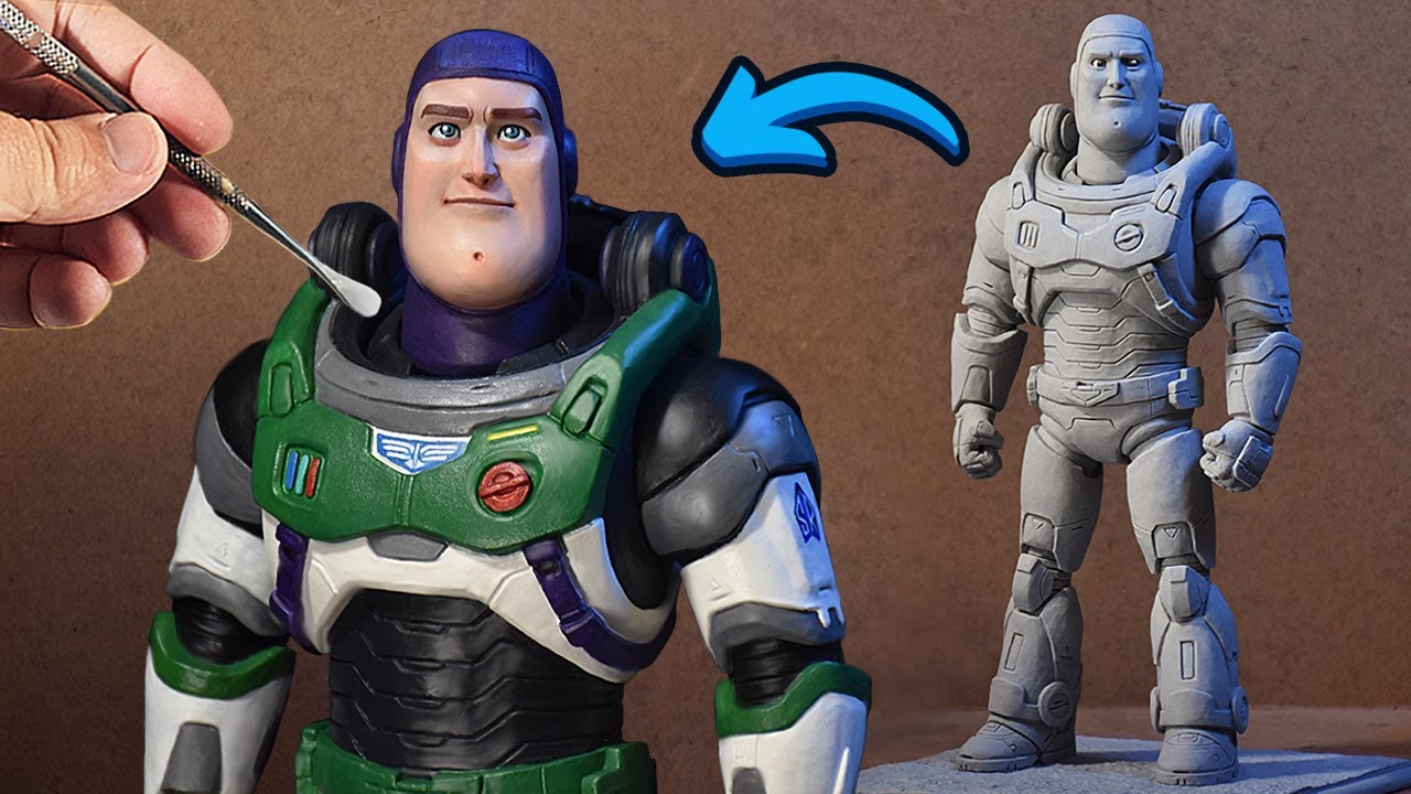 Sculpting BUZZ LIGHTYEAR with CLAY 😱Lightyear 2022 - YouTube