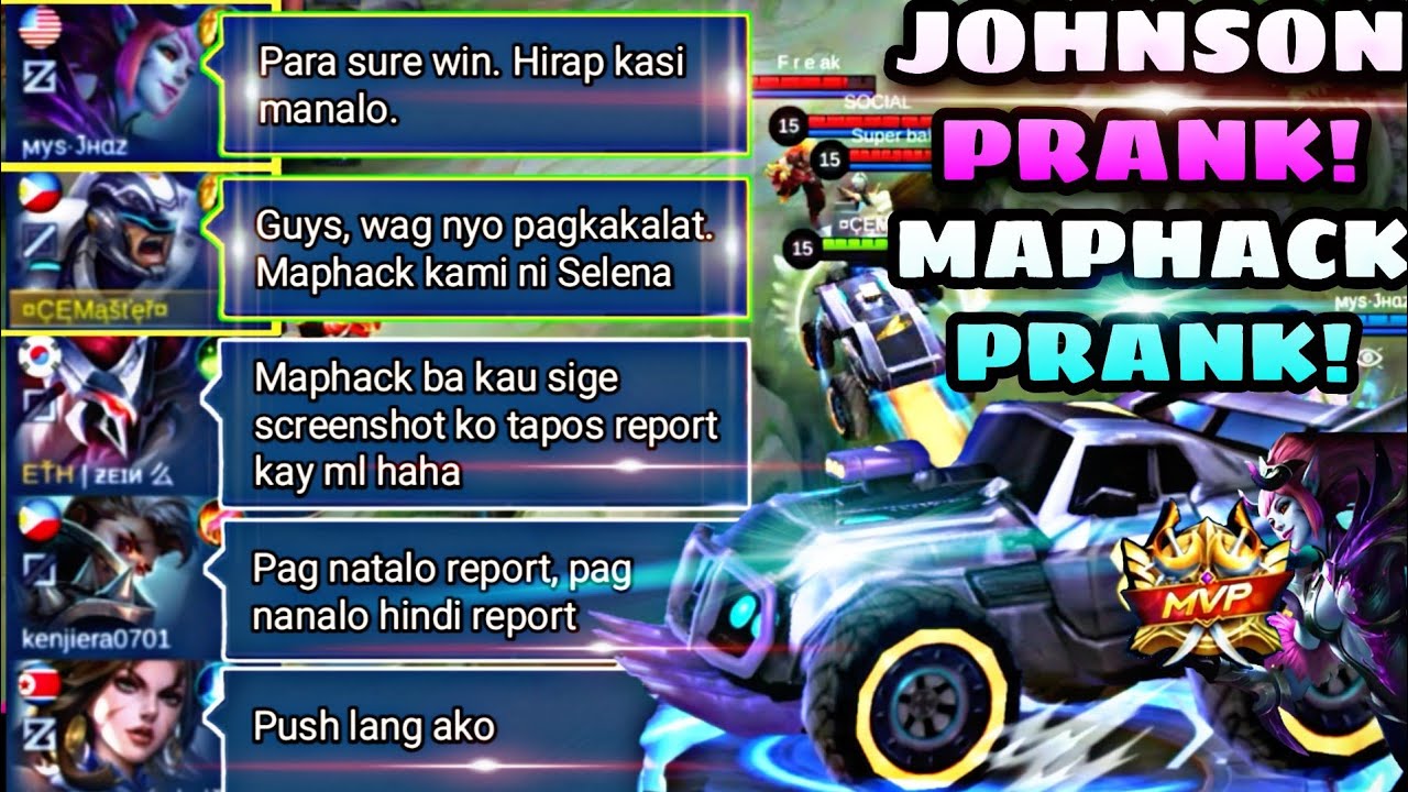JOHNSON MAPHACK PRANK! Nagpanggap Na Gumagamit Ng Ipinagbabawal na Teknik! (LAUGHTRIP HAHAHA ...
