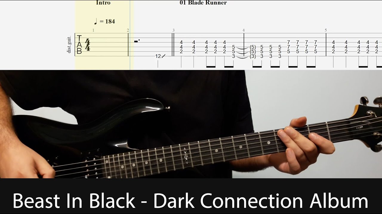 Beast In Black - Dark Connection Album Intro Guitar Riffs With Tabs ...
