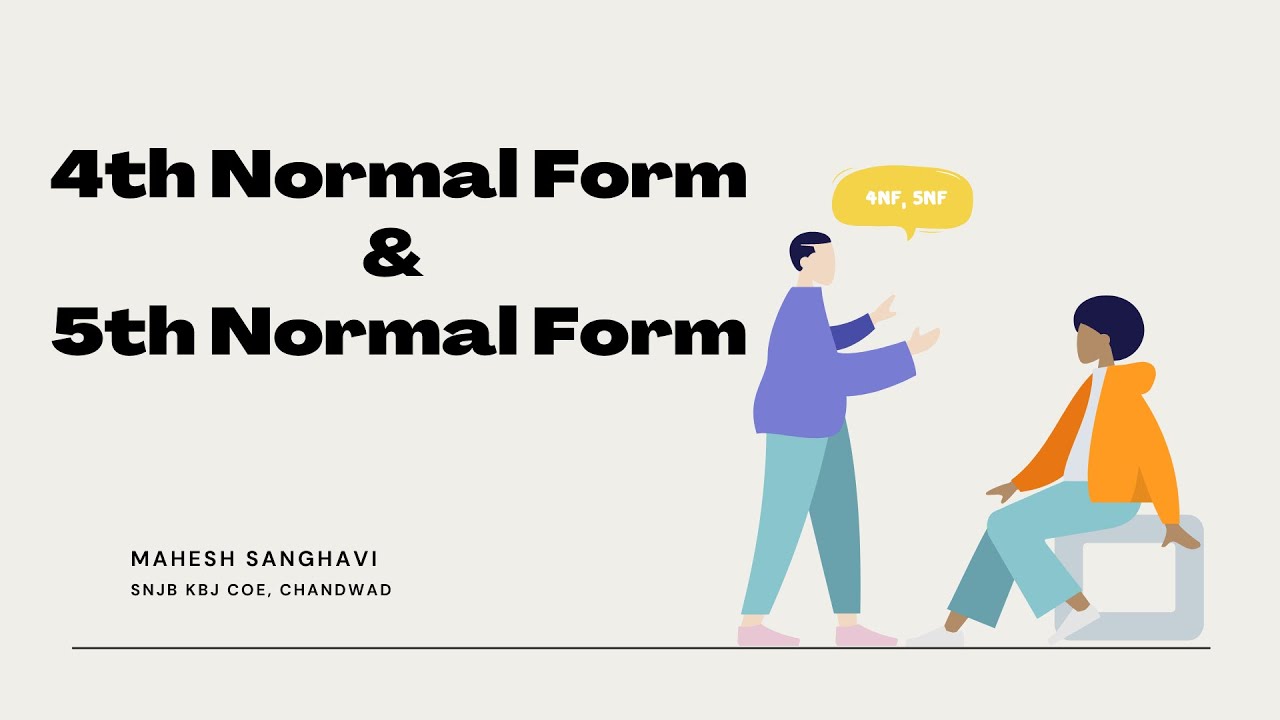4th Normal Form and 5th Normal Form - YouTube