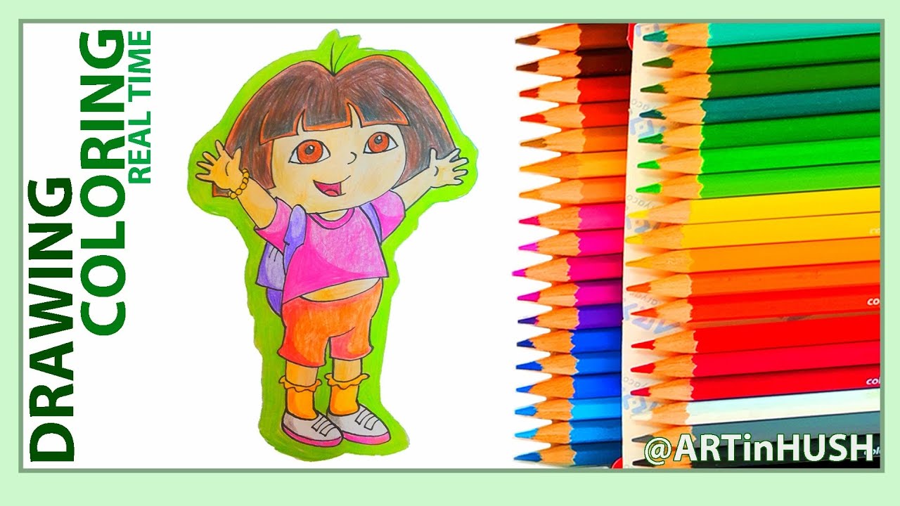HOW TO DRAW DORA the Explorer | #DRAWING #COLORING FOR kids & toddlers ...