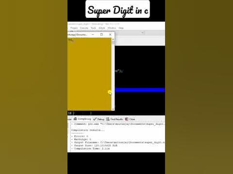 Super digit Program in c || Programming status coding status || Programming lover #shorts - YouTube