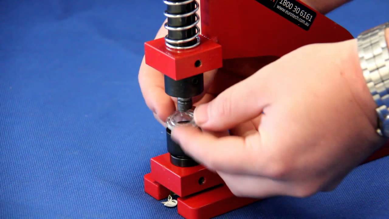 Ultra portable Eyelet press for clear eyelets - Eurotech - YouTube