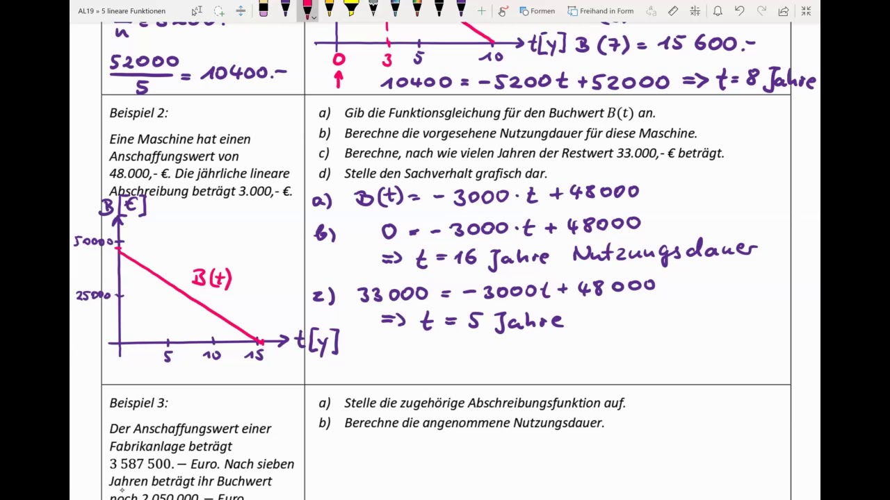 LIFU 1 - Lineare Abschreibung 2 - YouTube