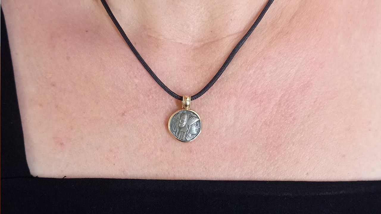 14k Gold and Silver Goddess Athena & Nike Coin Replica - YouTube