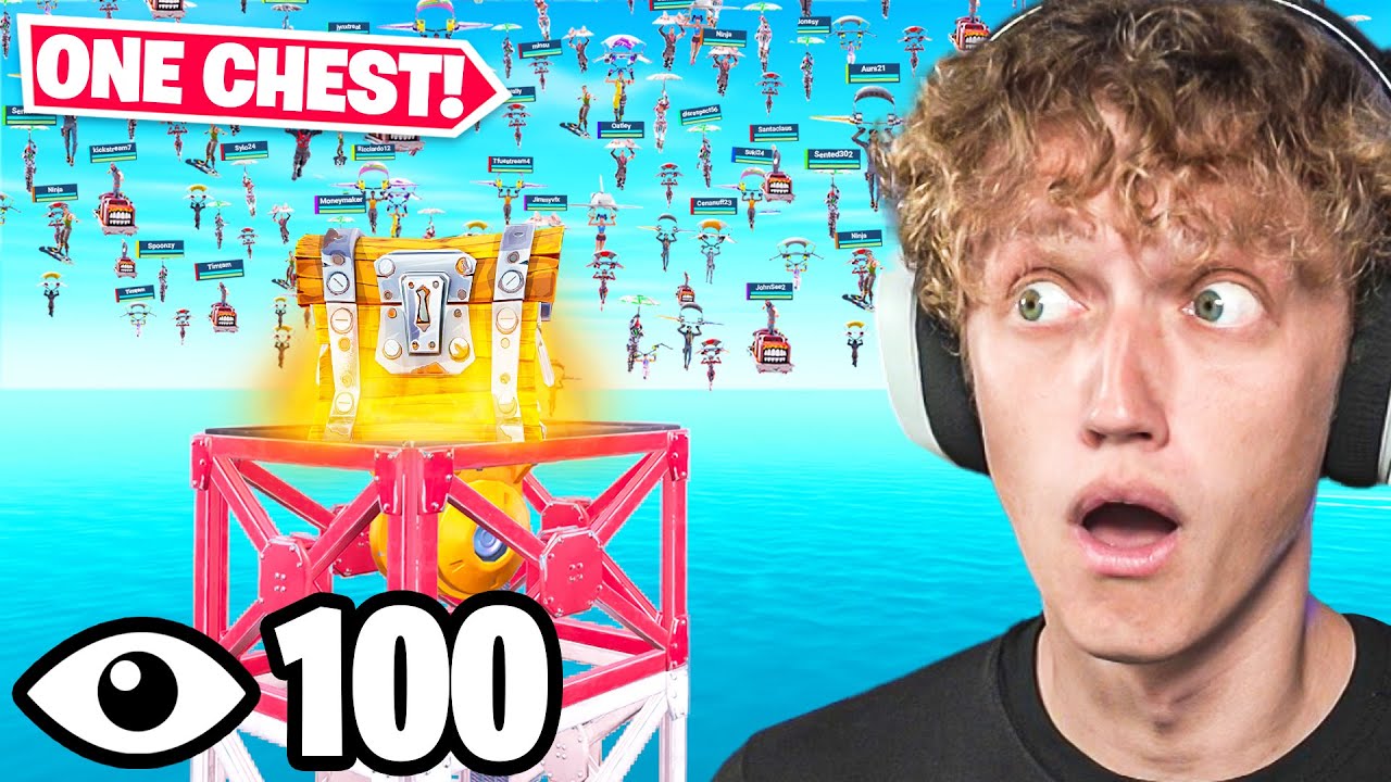 I Got 100 Players To Land At ONE CHEST In Chapter 2 Remix! (Smallest ...