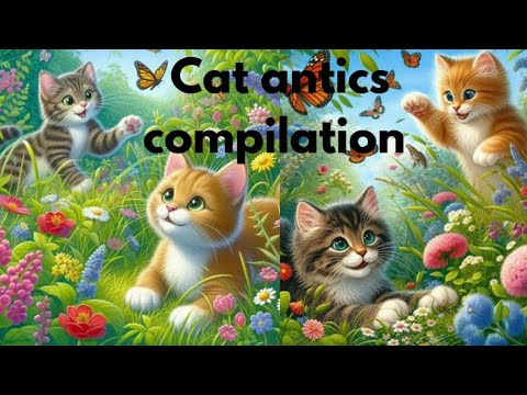 Paws and whisker (cat antics compilation)@KidsCartoon-videos-786_5 #cat#cute#interesting# ...