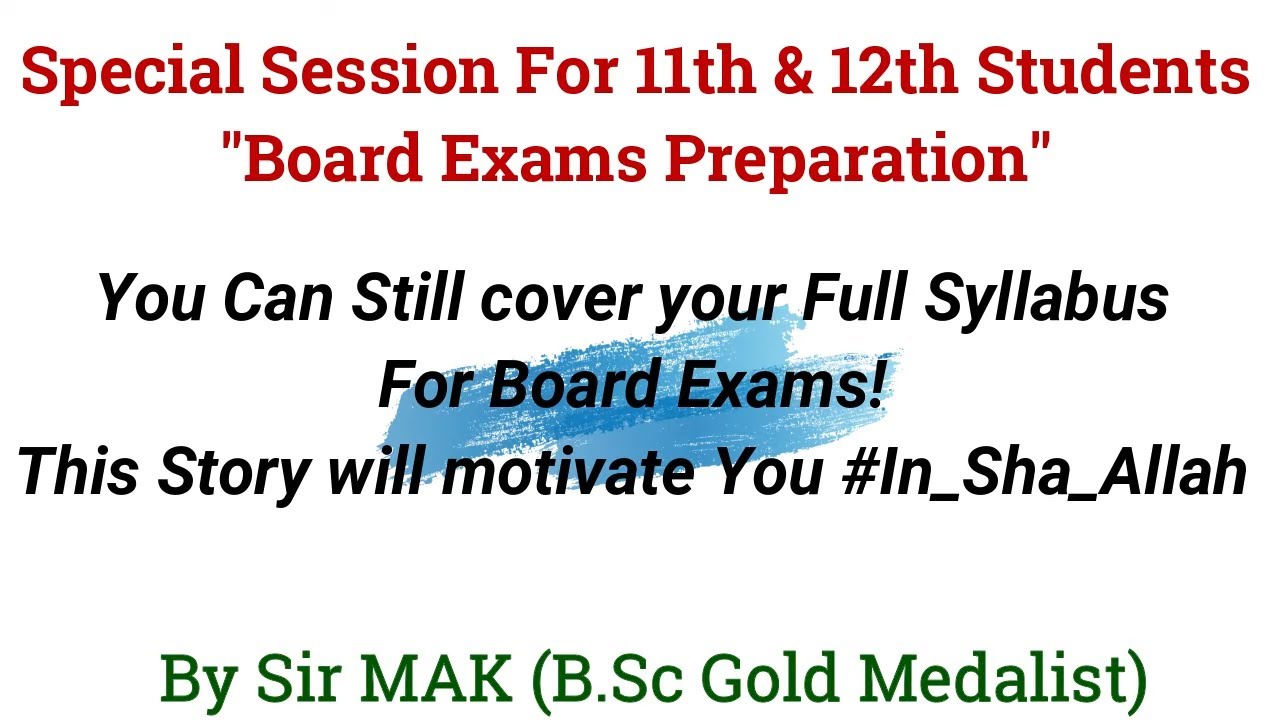 How To Prepare For 11th Board Exams Like a Board Topper | FBISE Exams ...