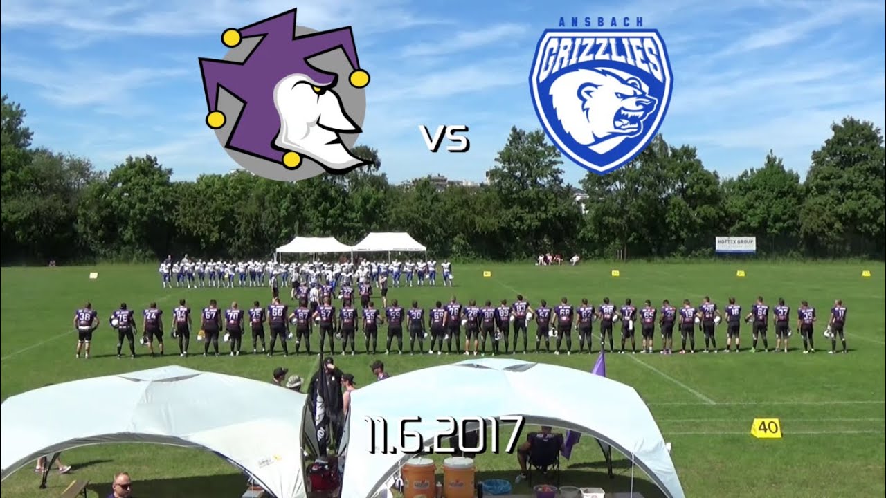 🏈 2017 Hof Jokers vs Ansbach Grizzlies - Alle Plays - American Football Bayernliga Nord - YouTube