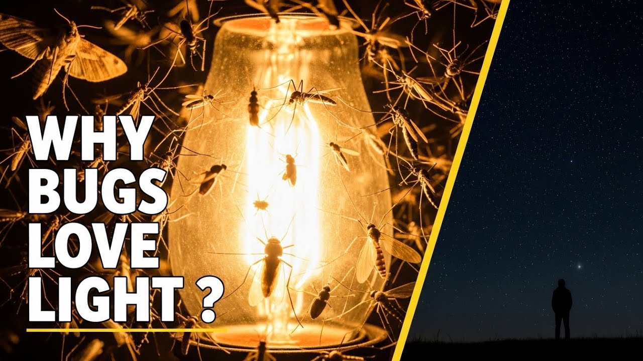 Why Are Bugs Attracted to Light at Night?💡🌙 - YouTube