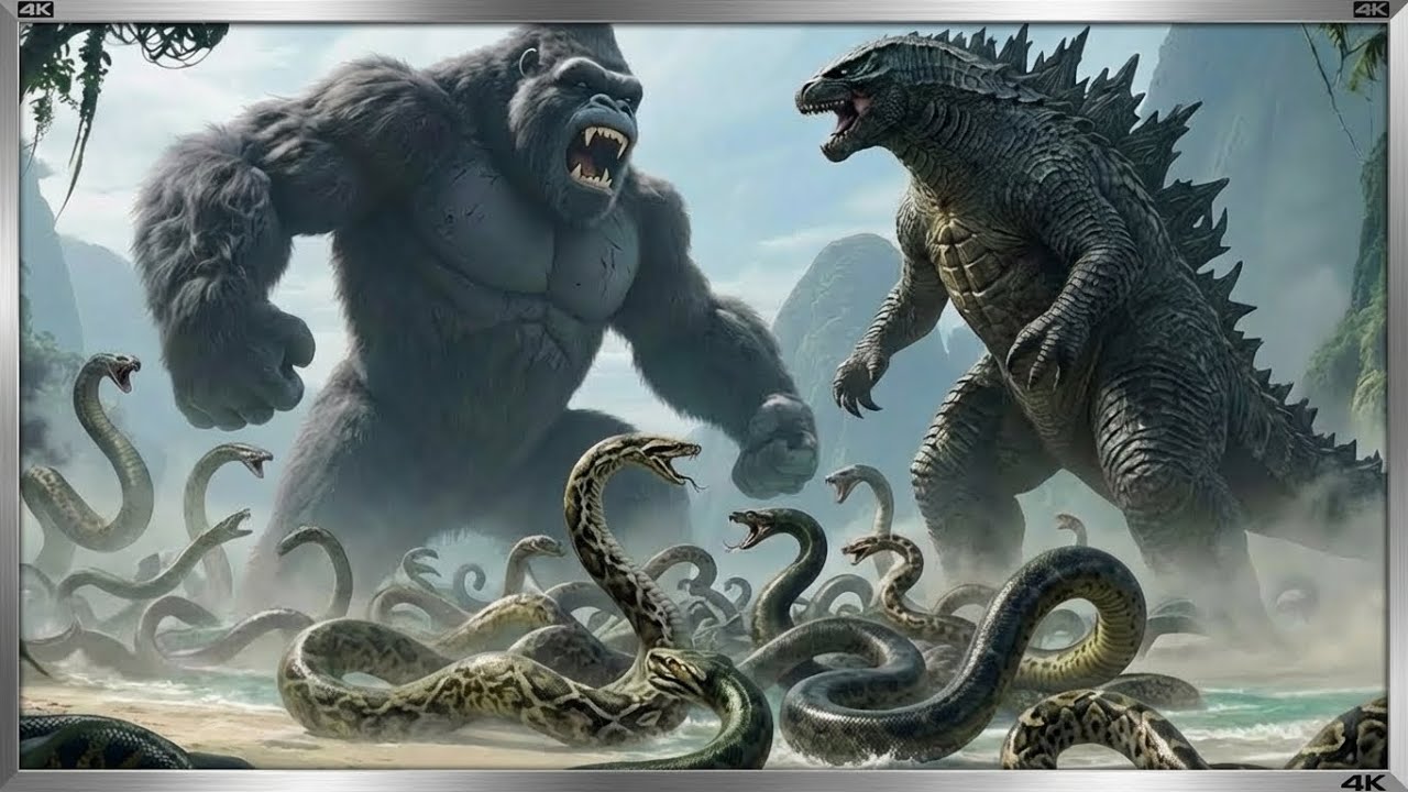 A bloody battle ensues. King Kong must confront hundreds of giant ...