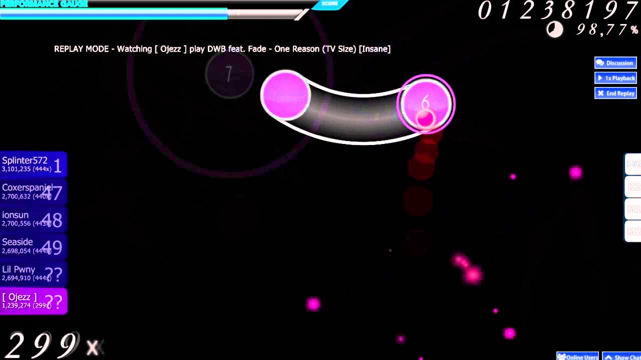Osu! | DWB feat. Fade - One Reason (TV Size) [Insane] - YouTube