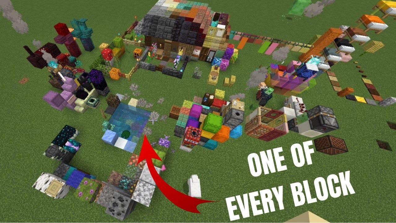 Building a House using ONE OF EVERY MINECRAFT BLOCK! - YouTube
