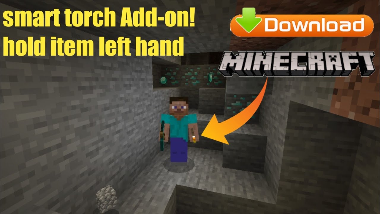 How to hold torch in left hand मैं कैसे रखें in a Minecraft pocket ...