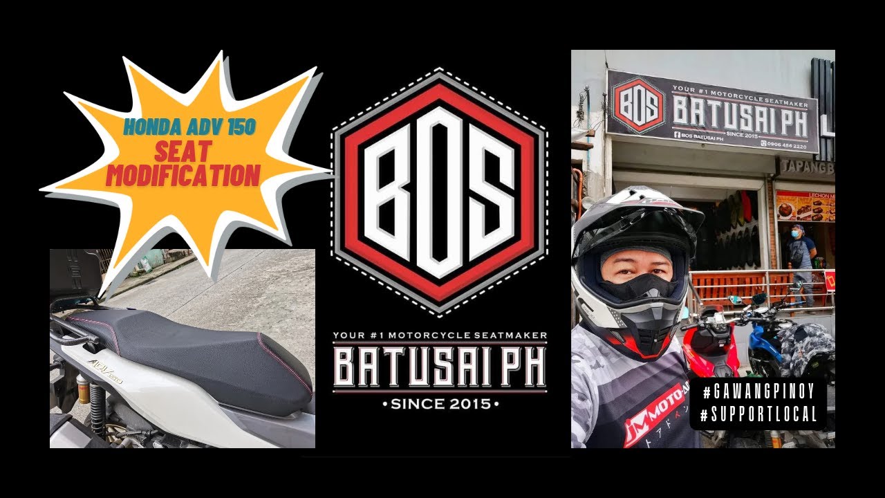 Honda ADV 150 | Stock Seat Modification by BOS Batusai PH - YouTube