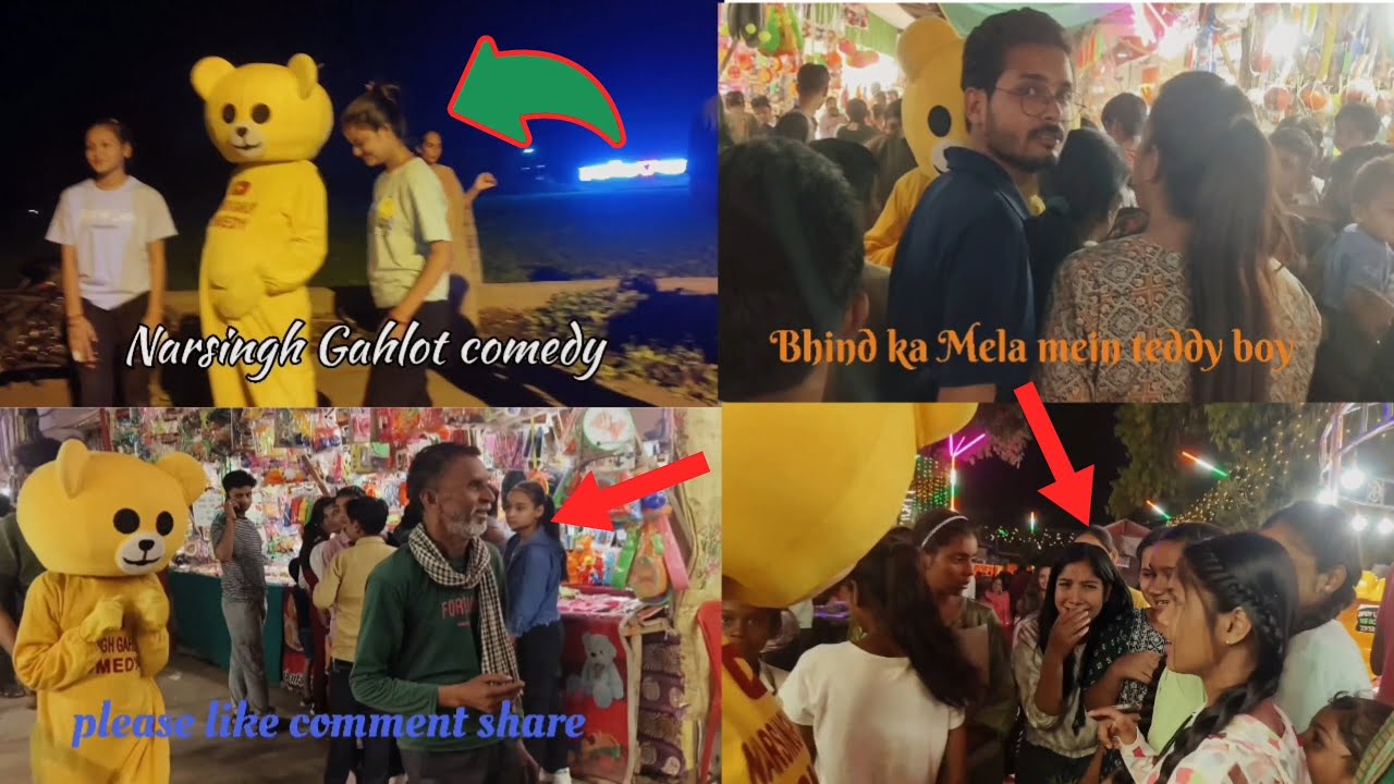 teddy bear prank public reaction Mela bhind comedy🥰 funny girls kutti ...